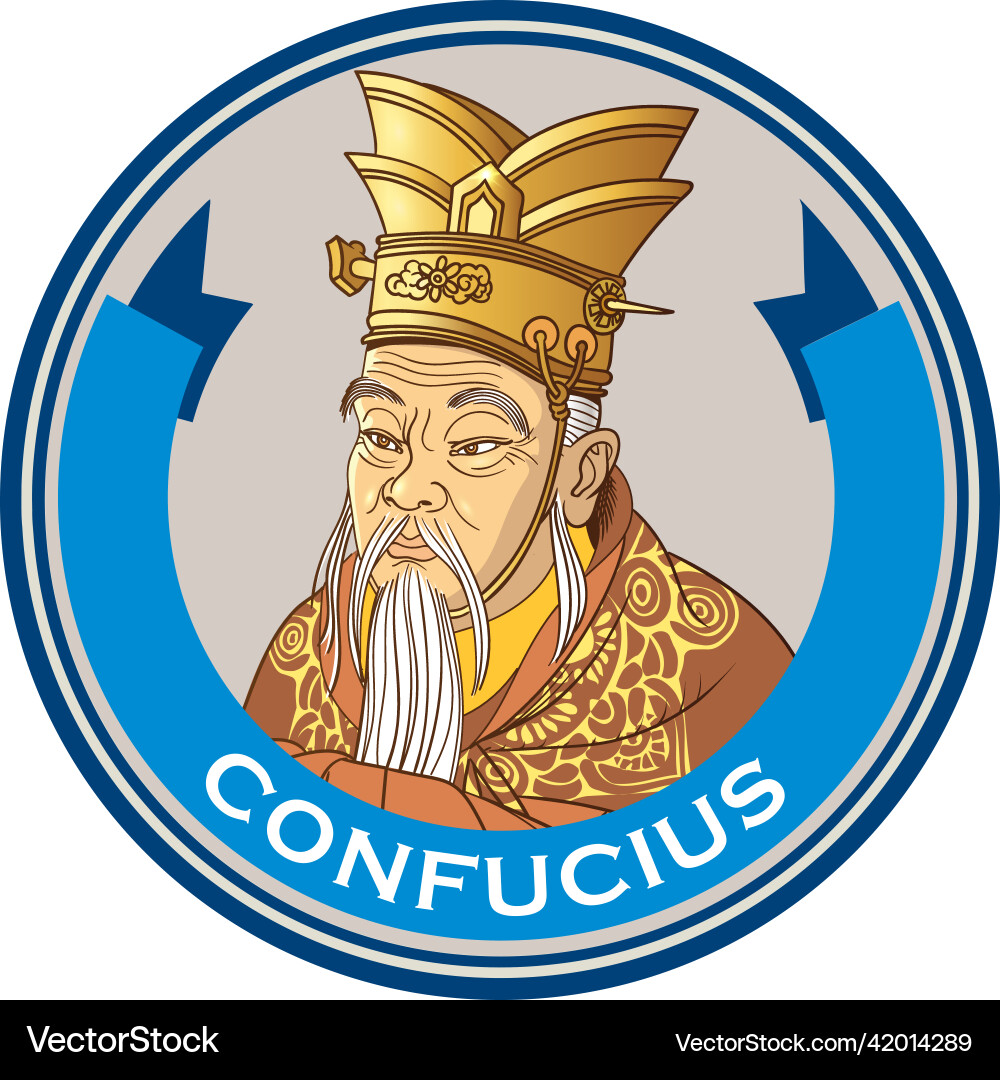Confucius Royalty Free Vector Image - VectorStock