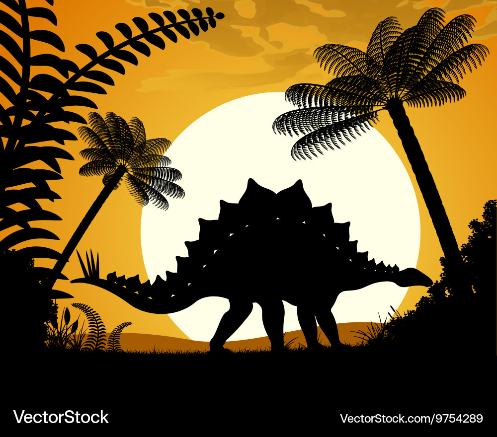 Dinosaur stegosaurus Royalty Free Vector Image