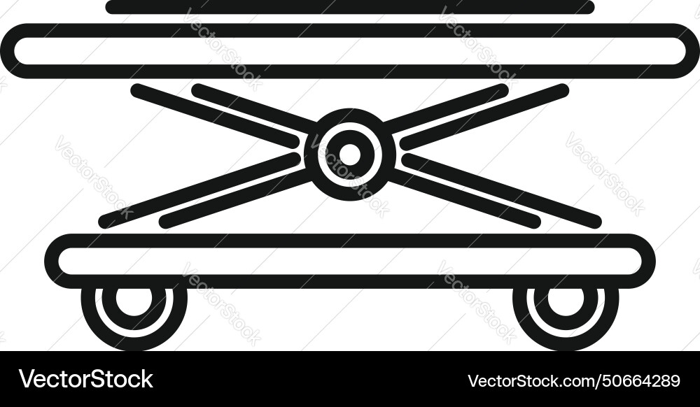 Emergency bed for hospitalization icon outline Vector Image
