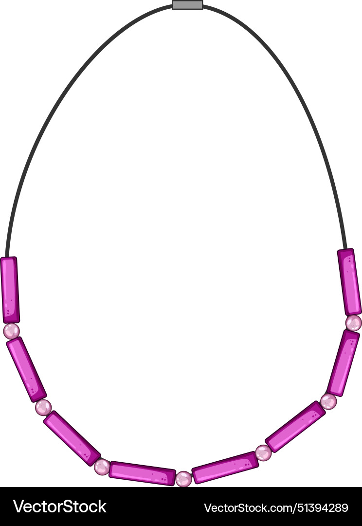 Gras beads necklace cartoon Royalty Free Vector Image