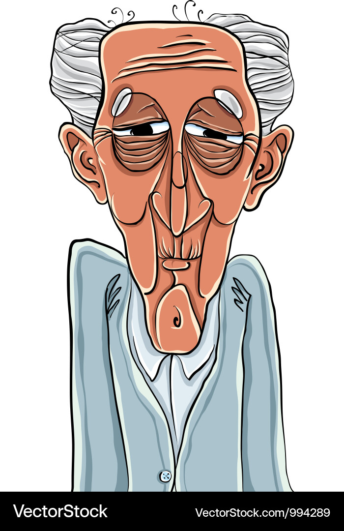 Grumpy Old Man Cartoon Royalty Free Vector Image