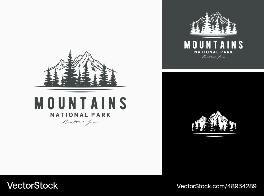 Forest Mountain Logo Forest Mountain Svg #2 | Apex SVG Cuttable