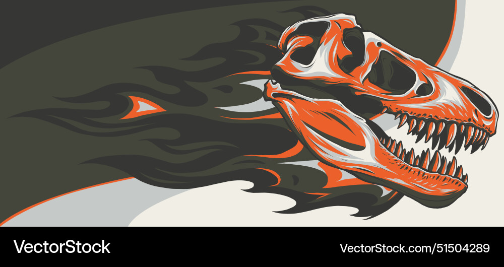 Skull dinosaur Royalty Free Vector Image - VectorStock