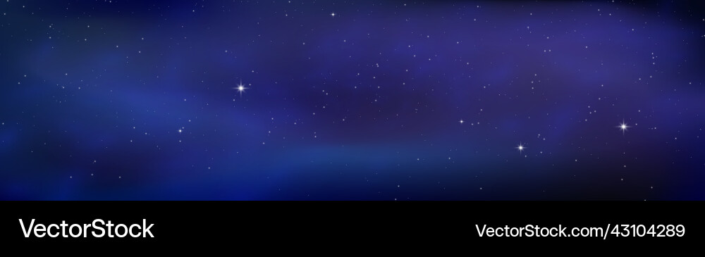 Starry Blue Night Sky Royalty Free Vector Image