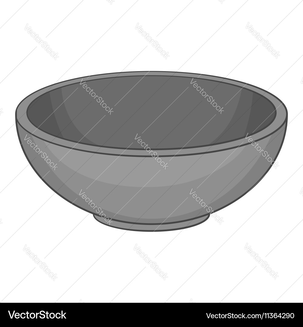 Bowl icon cartoon style Royalty Free Vector Image