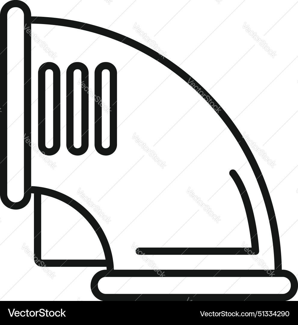 Line art of a modern iron Royalty Free Vector Image