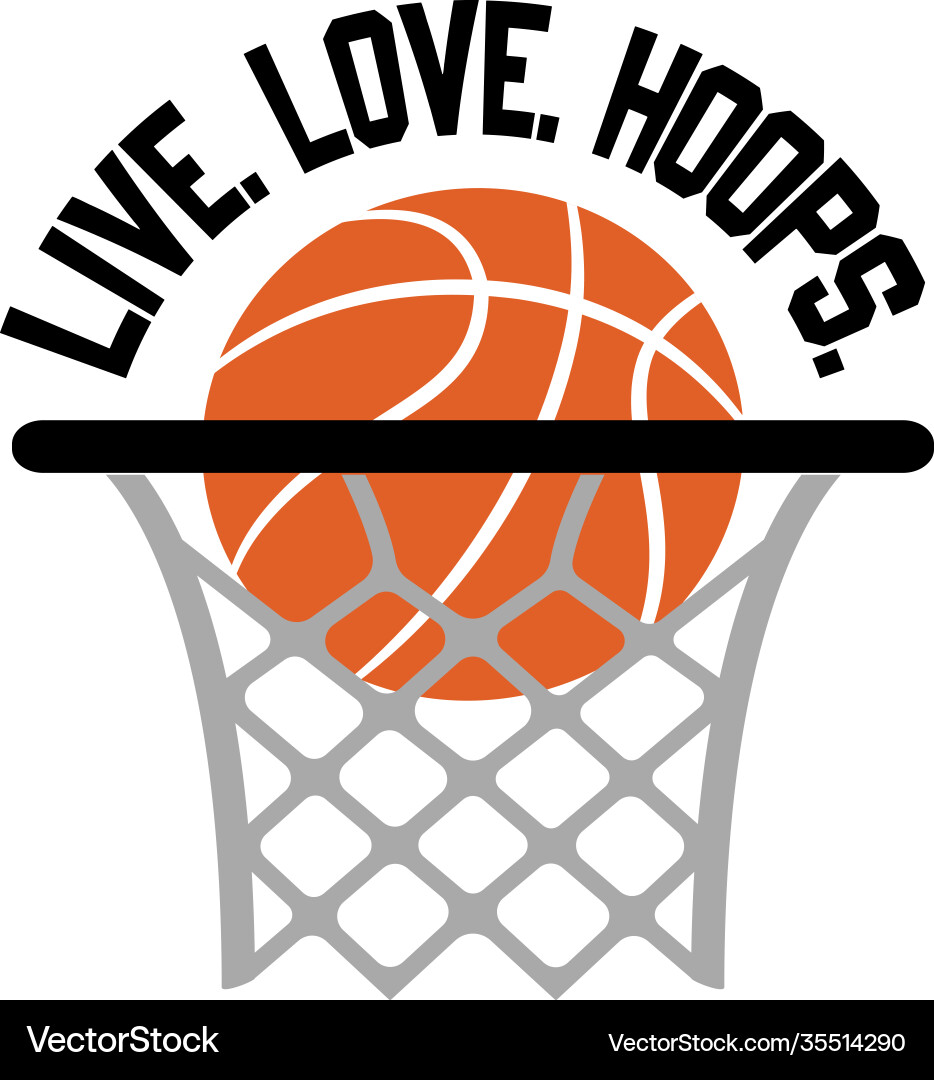 Live love hoops on white background Royalty Free Vector