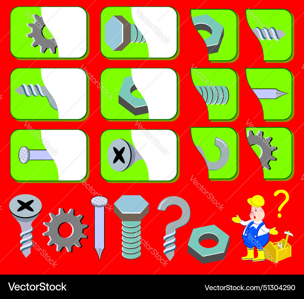 Logic exercise for young children need to find Vector Image