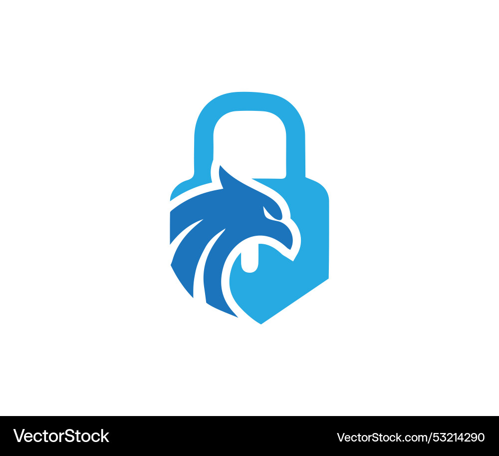 Security logo design with shield and lock key Vector Image