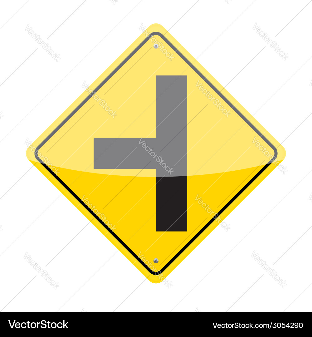 Side road sign Royalty Free Vector Image - VectorStock
