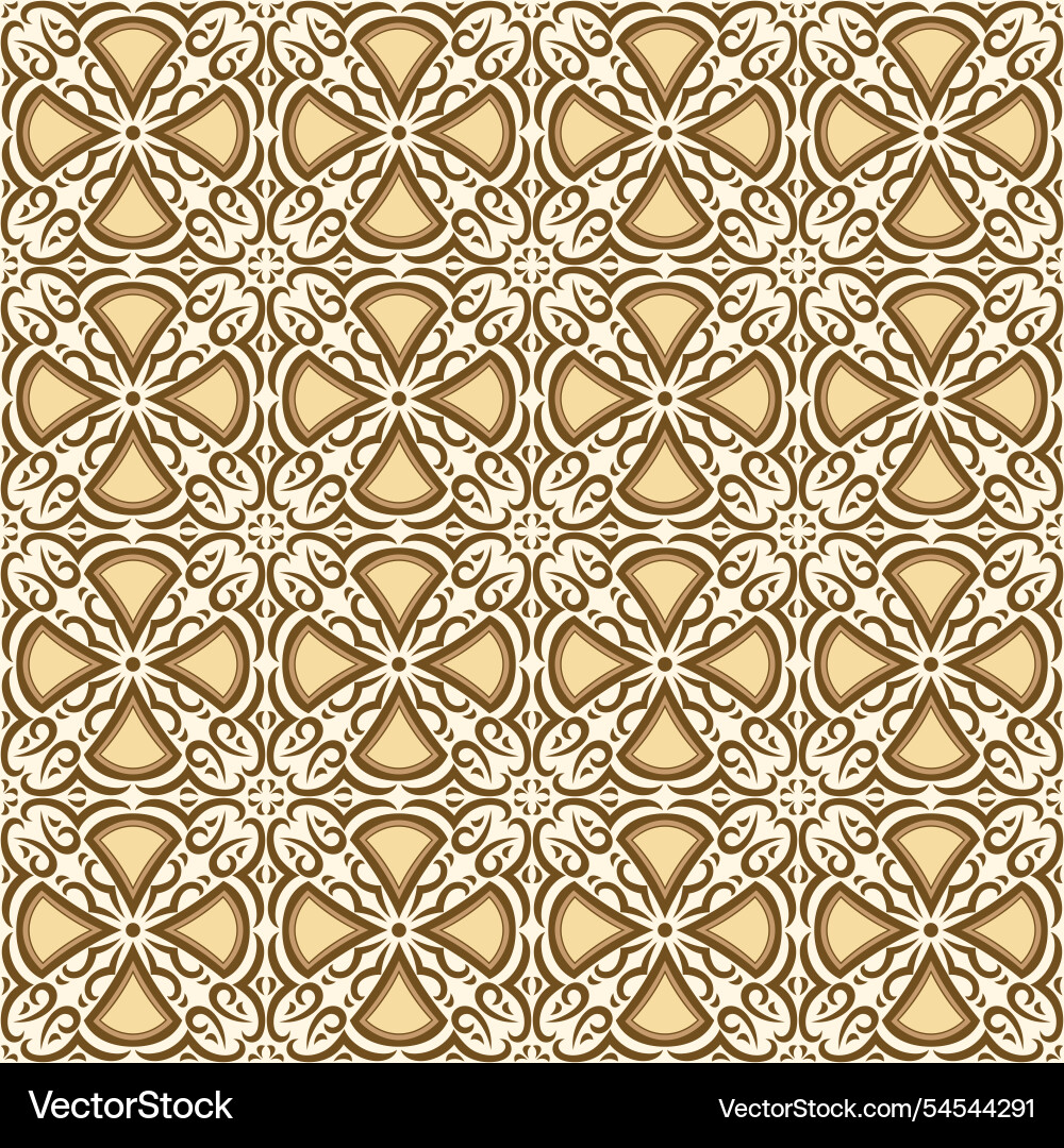 Arabic ceramic tile pattern traditional eastern Vector Image