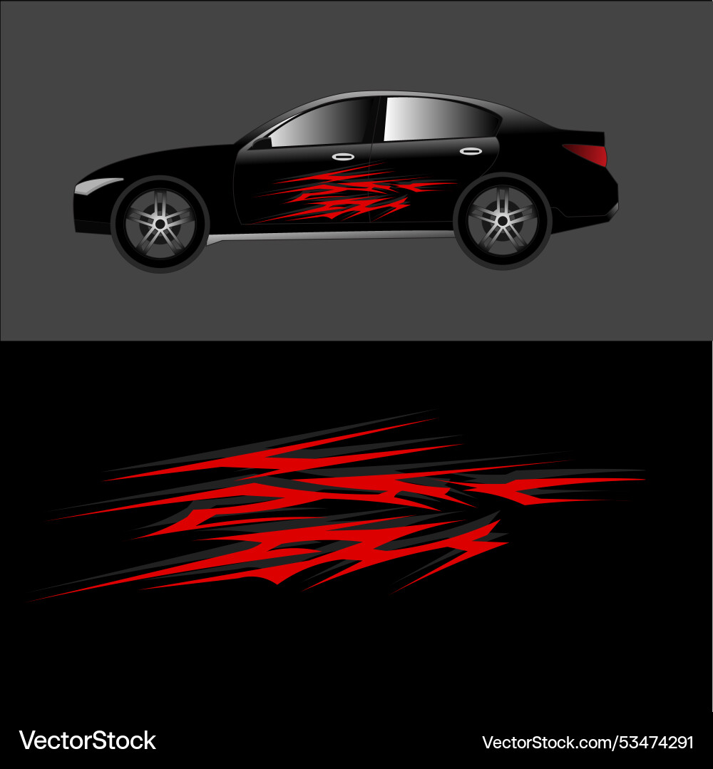 Car wrapping decal Royalty Free Vector Image - VectorStock