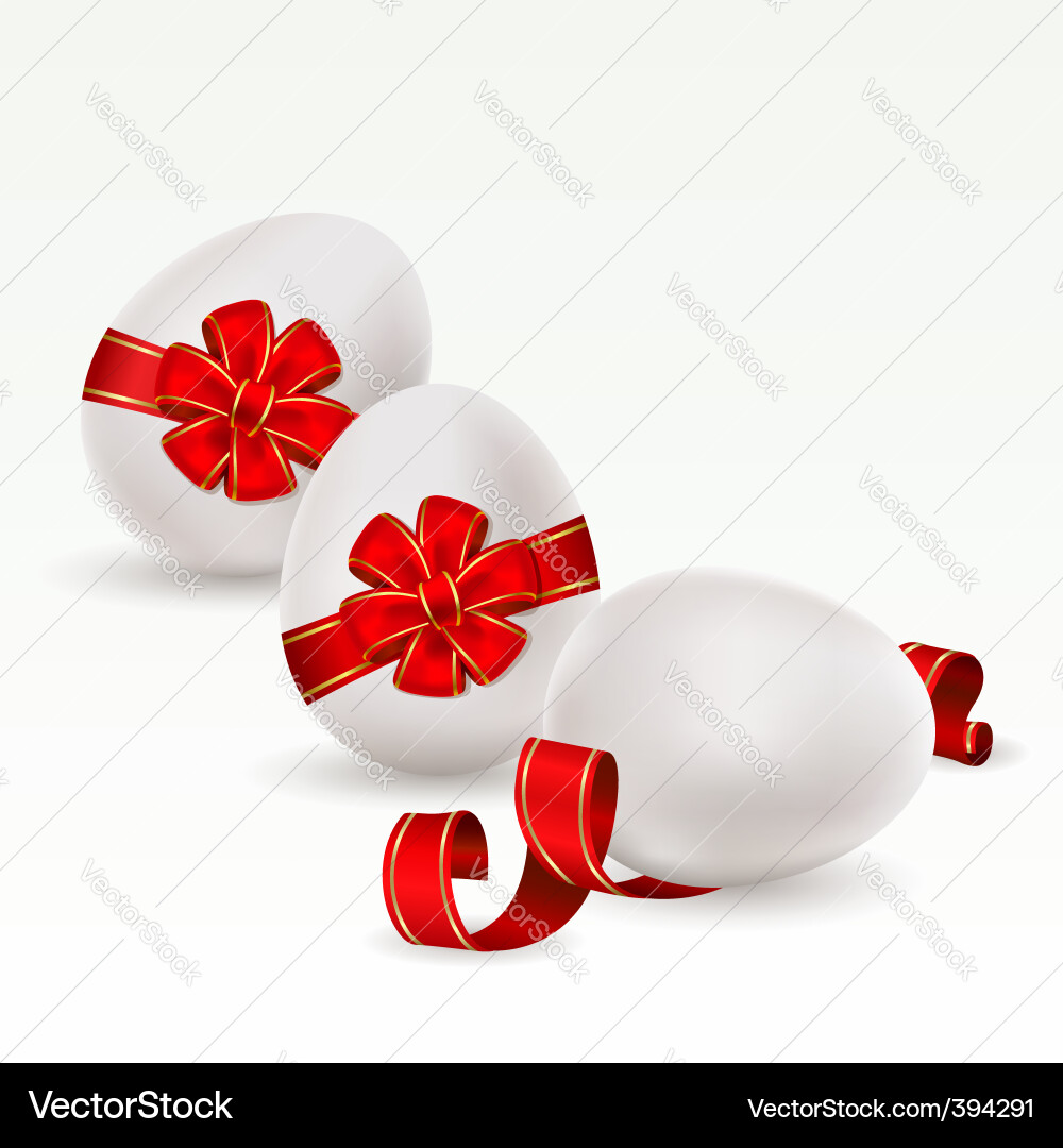 Easter Egg with Ribbon Royalty Free Vector Image