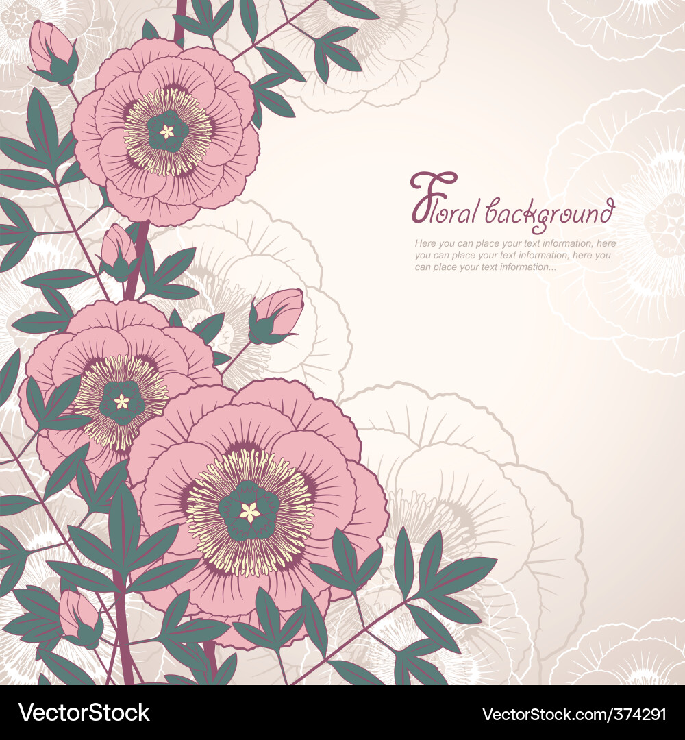 Elegant Floral Background Royalty Free Vector Image