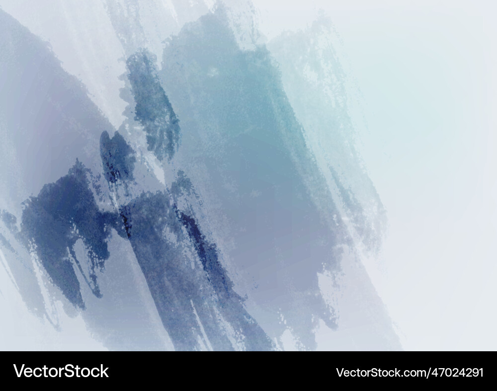 Light blue ink watercolor grunge abstract Vector Image