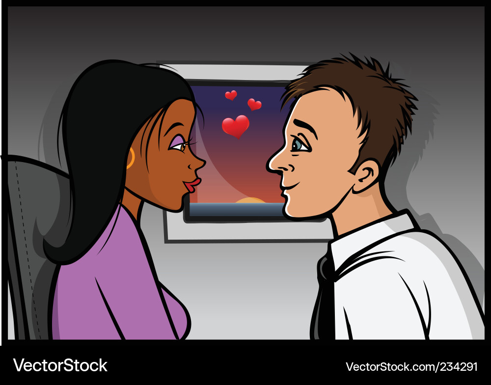 Romantic gaze Royalty Free Vector Image - VectorStock