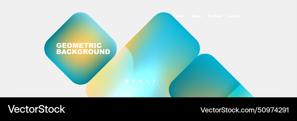 Square internet web page design template Vector Image