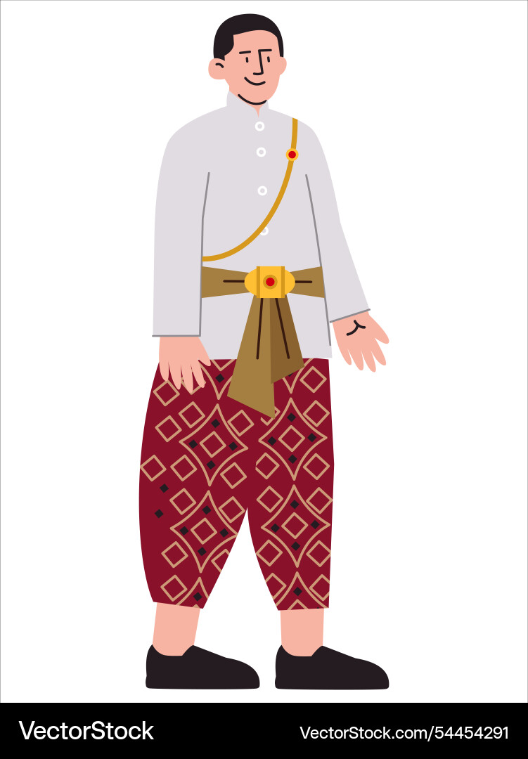 Suea phraratchathan thailand man traditional Vector Image