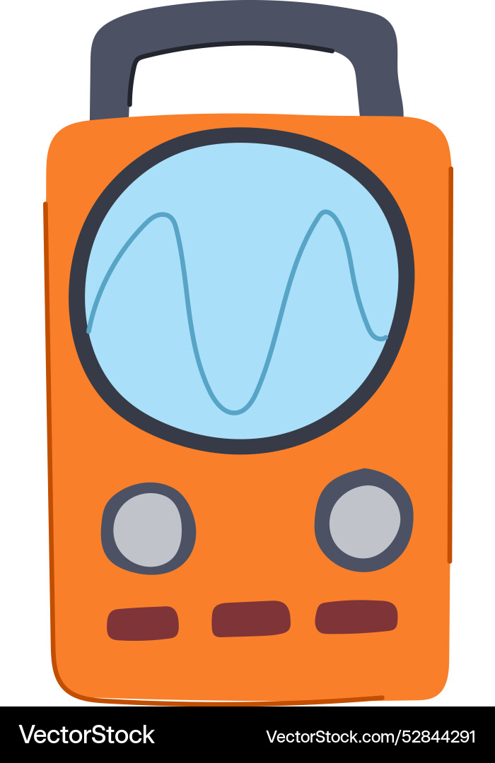 Waveform oscillograph cartoon Royalty Free Vector Image