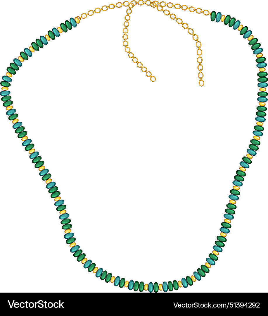 Choker beads necklace cartoon Royalty Free Vector Image