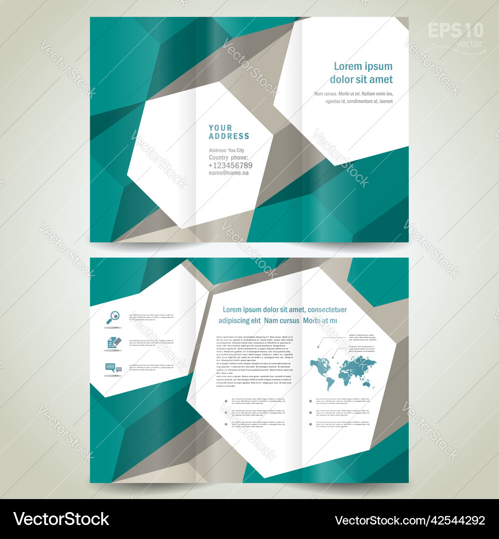 Dimensional 3d background brochure design Vector Image