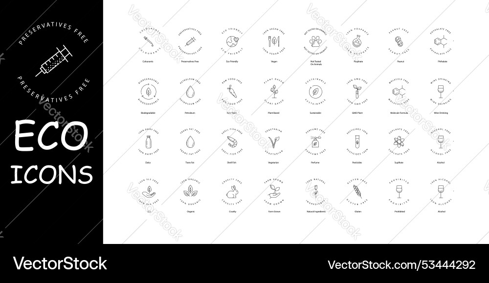 Eco-friendly conservation and green icons ecology Vector Image