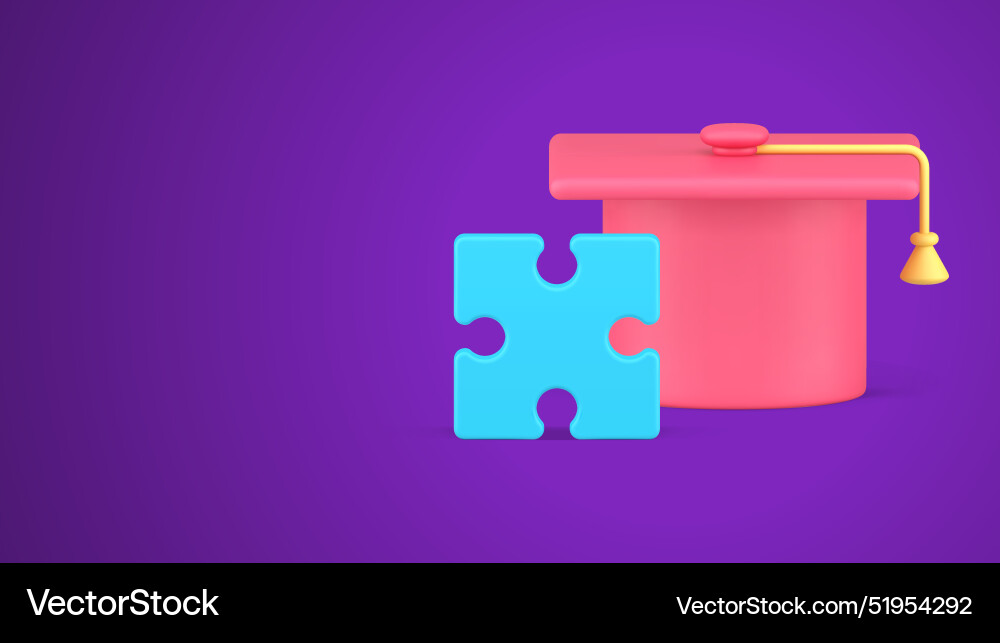 Graduation puzzle jigsaw college school Royalty Free Vector