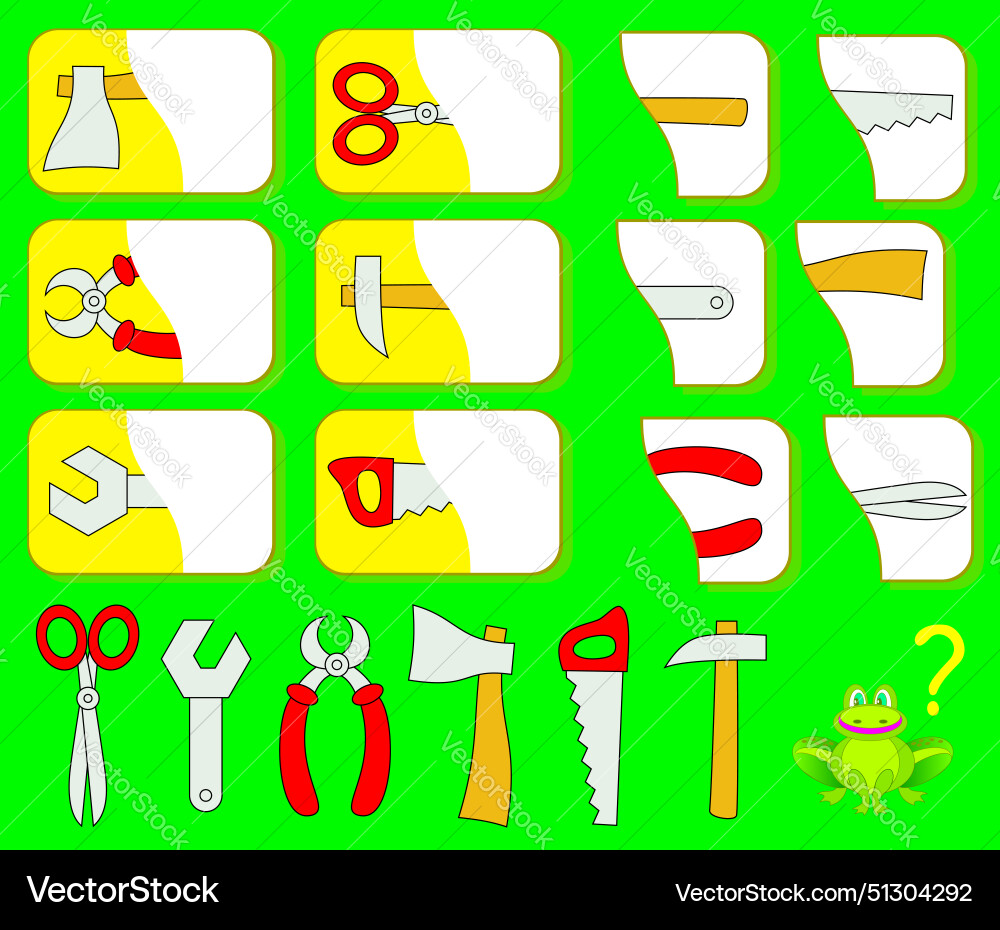 Logic exercise for children educational game Vector Image