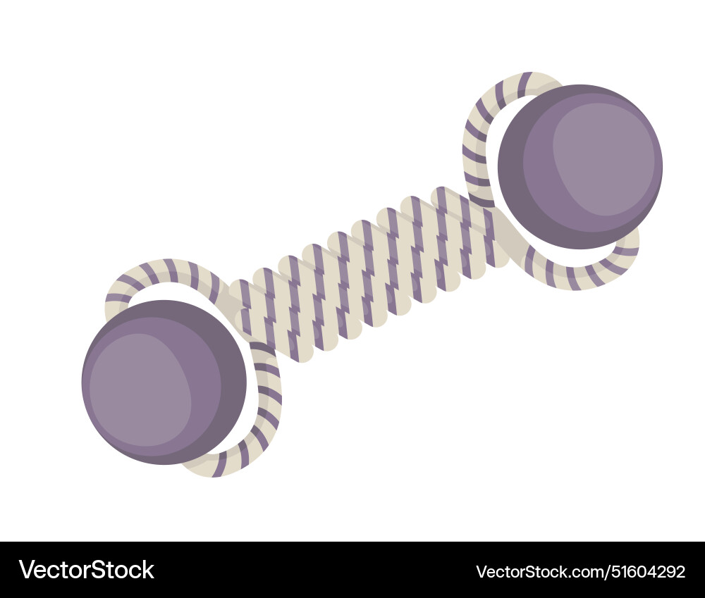 Rubber dog teething toy isolated on white Vector Image