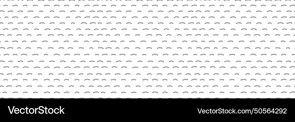 Small arches dash seamless pattern hand drawn Vector Image