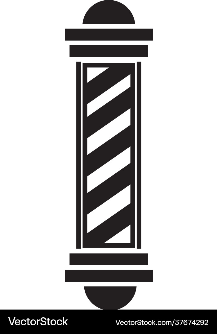 Striped barber pole Royalty Free Vector Image - VectorStock