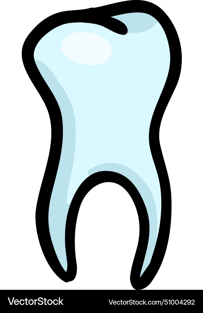 Tooth hand drawn doodle icon Royalty Free Vector Image