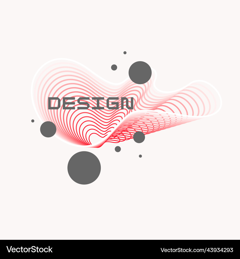 Abstract Background With Dynamic Linear Waves Vector Image