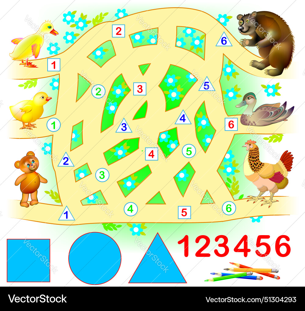Educational page for young children need to join Vector Image