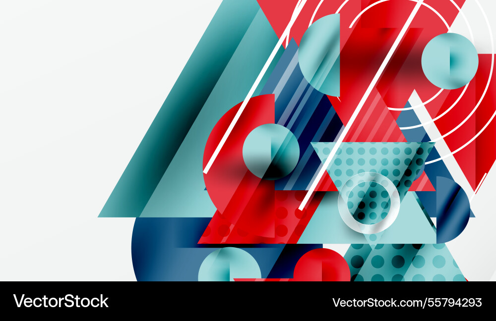 Modern geometric background - overlapping Vector Image
