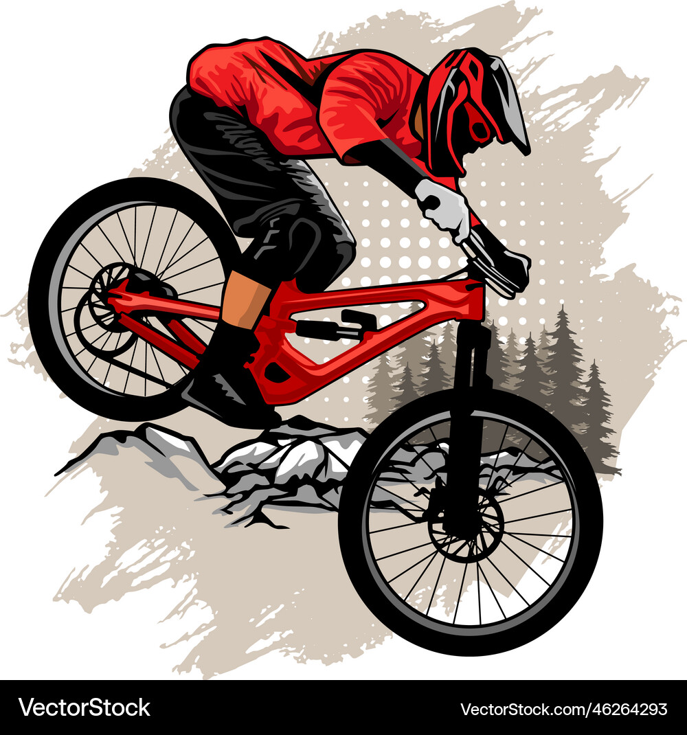 Mountain bike design logo symbol Royalty Free Vector Image