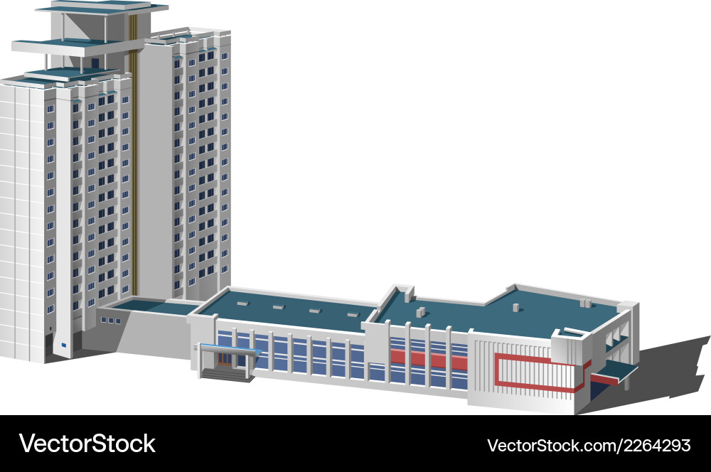 Multi-storey building Royalty Free Vector Image