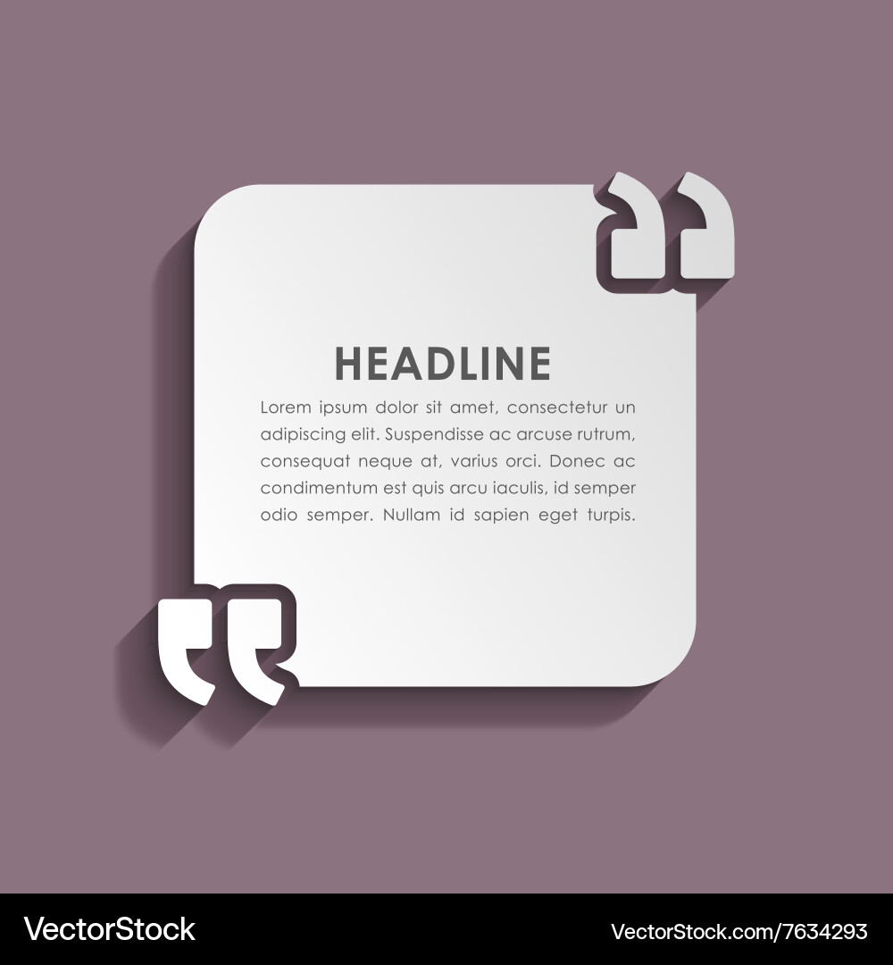 Quotes in quotation marks on stickers Royalty Free Vector