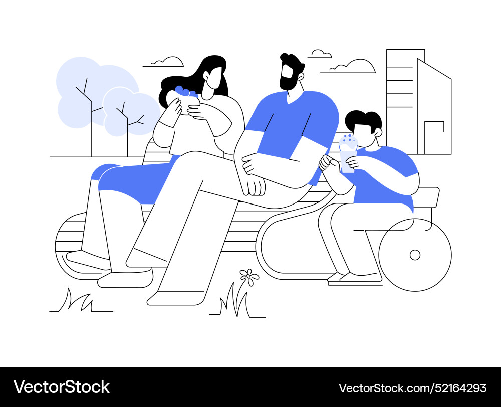 Recreation area isolated cartoon Royalty Free Vector Image