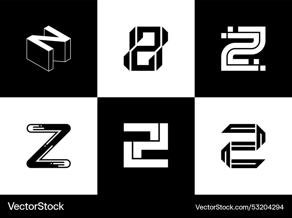 Letter z fonts and logo design Royalty Free Vector Image