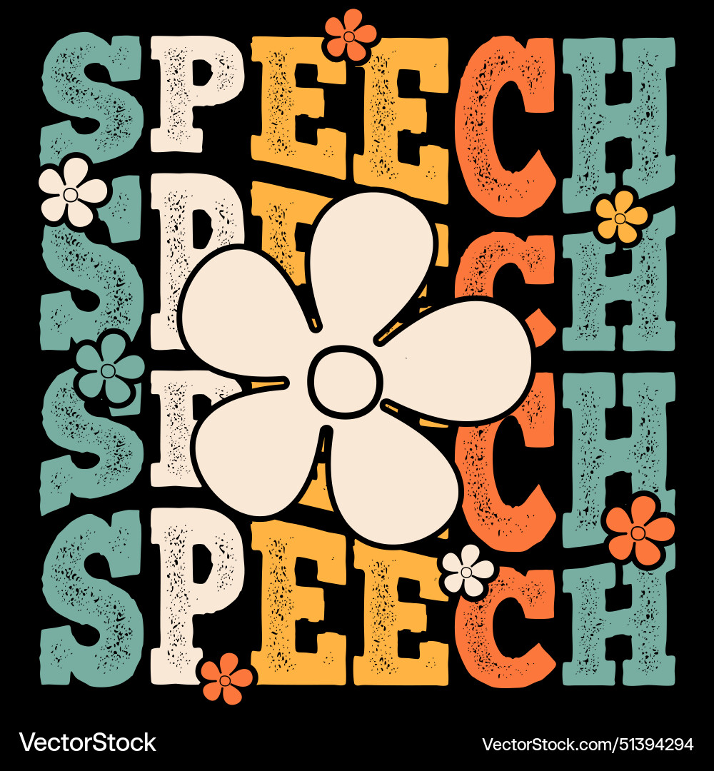 Speech therapy retro therapist t-shirt Royalty Free Vector
