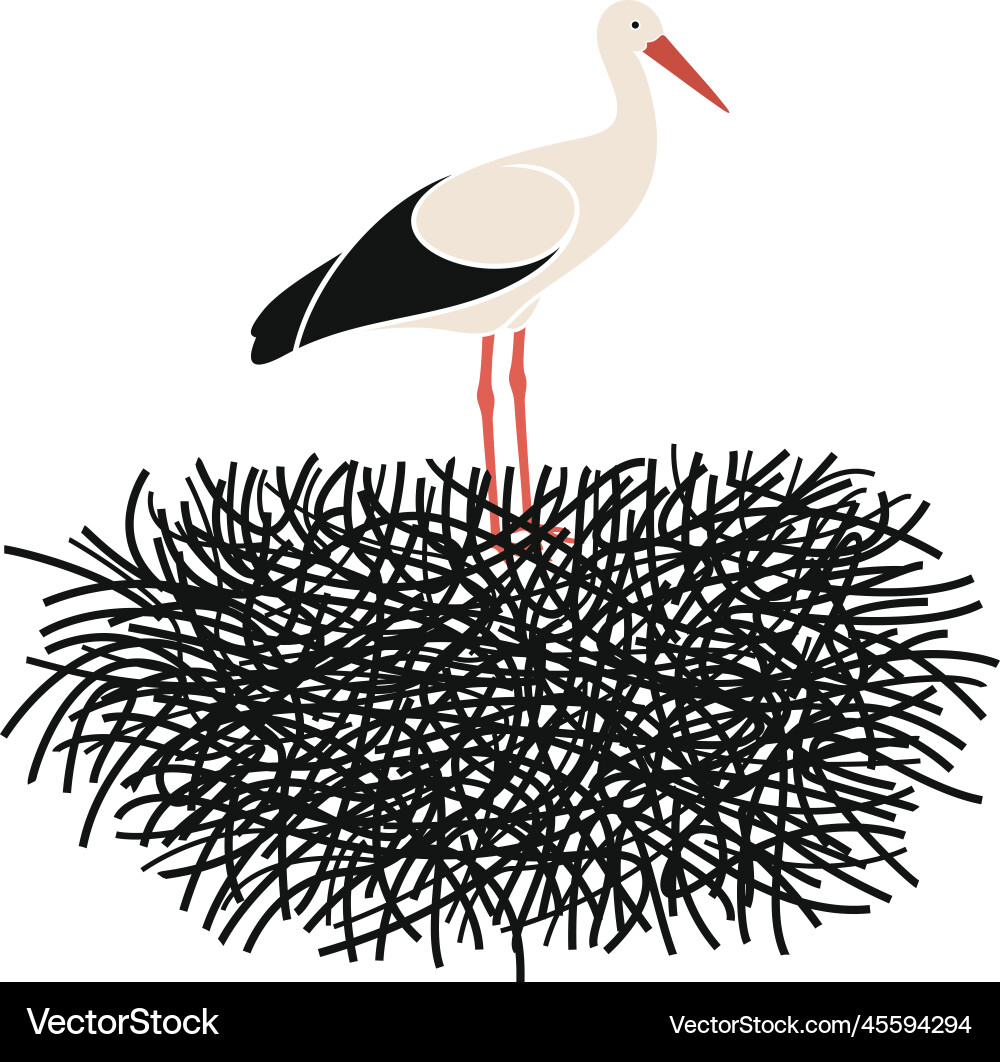 Stork Royalty Free Vector Image - VectorStock