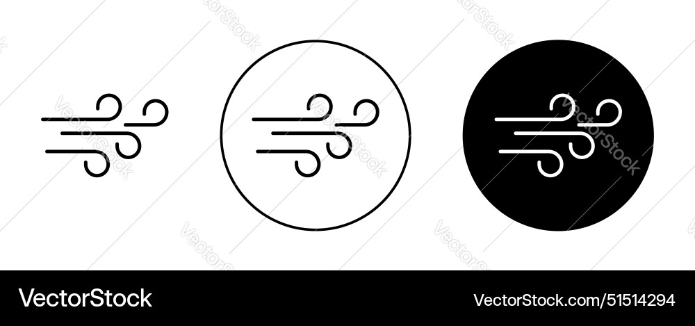Wind icon Royalty Free Vector Image - VectorStock