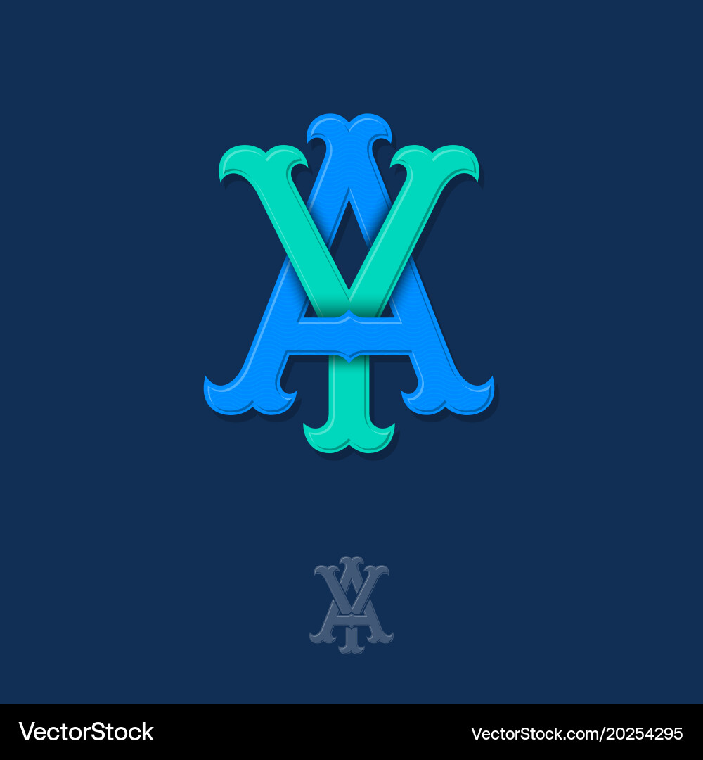 A y monogram Royalty Free Vector Image - VectorStock