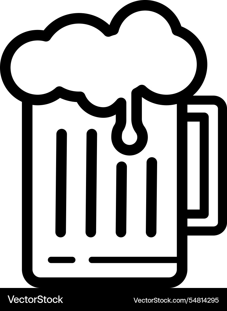Beer mug simple icon Royalty Free Vector Image