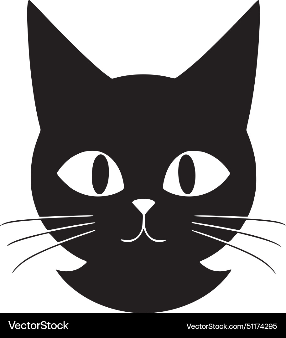 Cat - black and white Royalty Free Vector Image