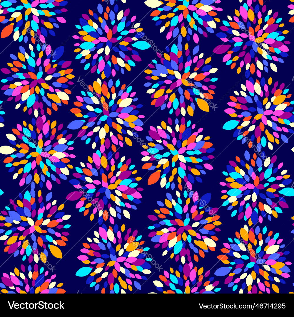 Colorful Fireworks Pattern Royalty Free Vector Image