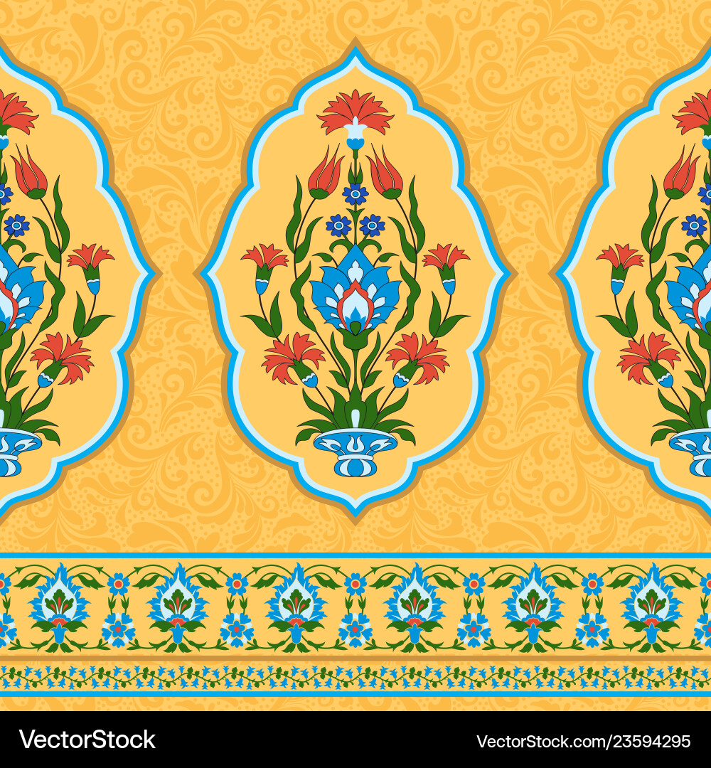 Colorful ornamental pattern in eastern style Vector Image