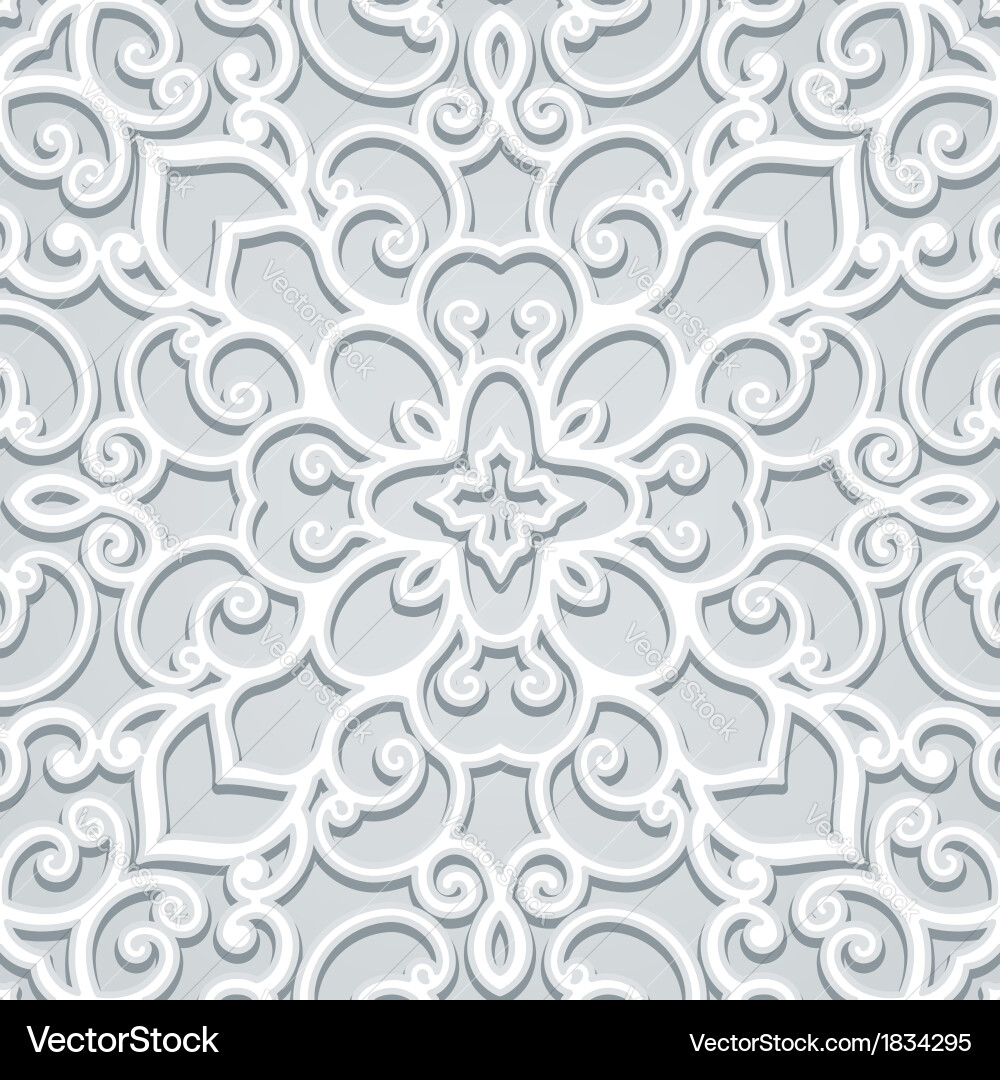 Grey lace Royalty Free Vector Image - VectorStock
