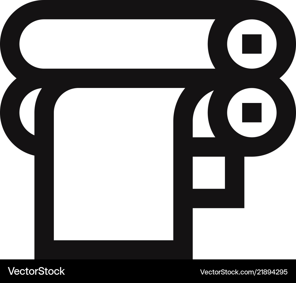Paper roll icon Royalty Free Vector Image - VectorStock